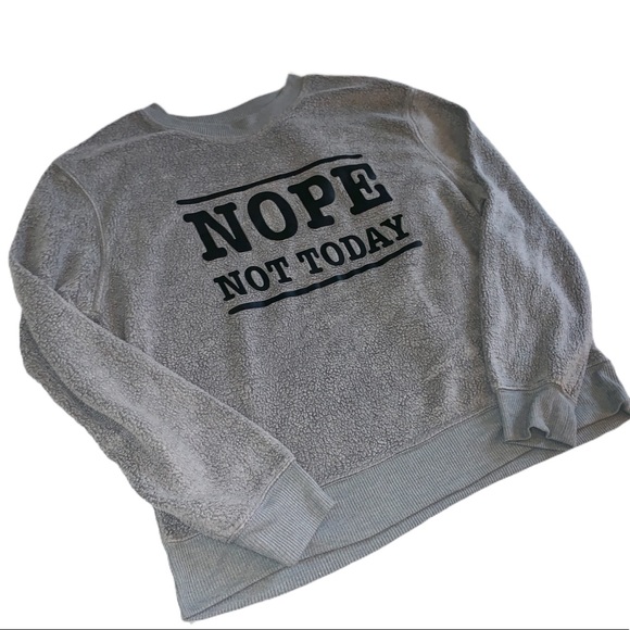 NOBO | Sweaters | New Plush Comfy Not Today Crew Neck Pullover | Poshmark